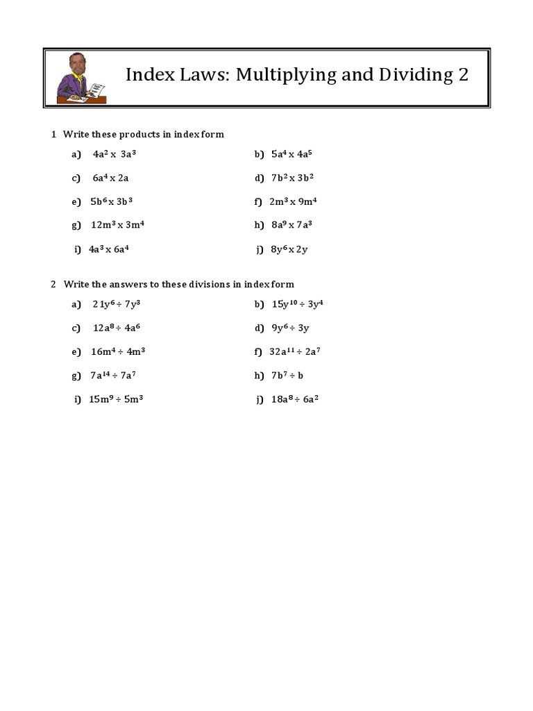 2b Index Laws Multiplying and Dividing 2 | PDF | Teaching Mathematics