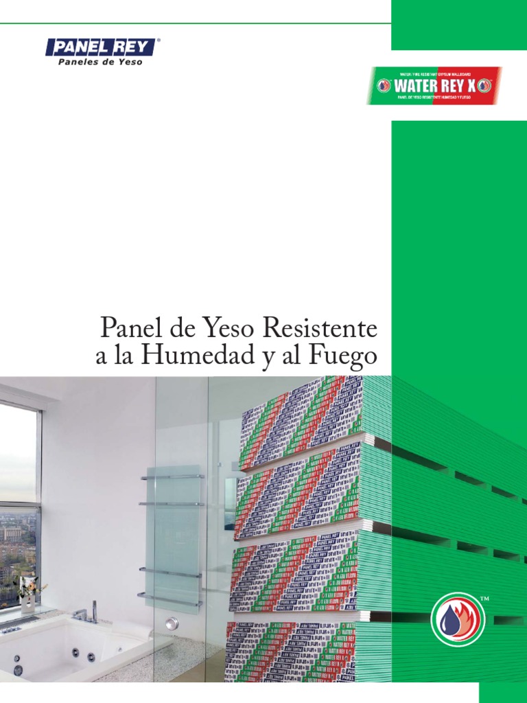 Ficha Panel Resistente Humedad y Al Fuego | PDF | Papel | Yeso