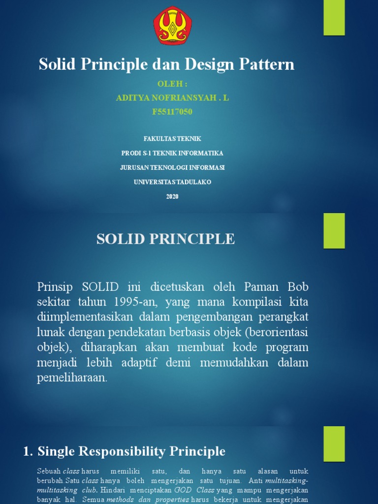 Solid Principle Dan Design Pattern | PDF