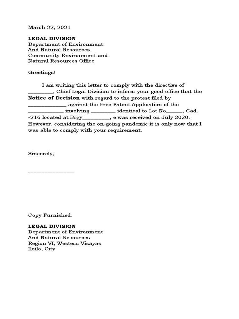 Letter To Denr | PDF