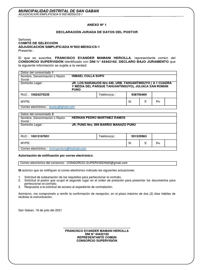 Anexo 1 | PDF | Business