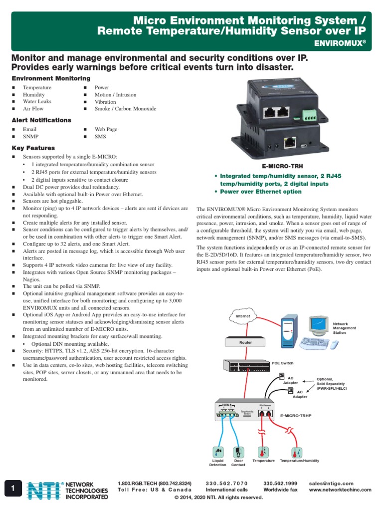 Micro Environment Monitoring System / Remote Temperature/Humidity ...