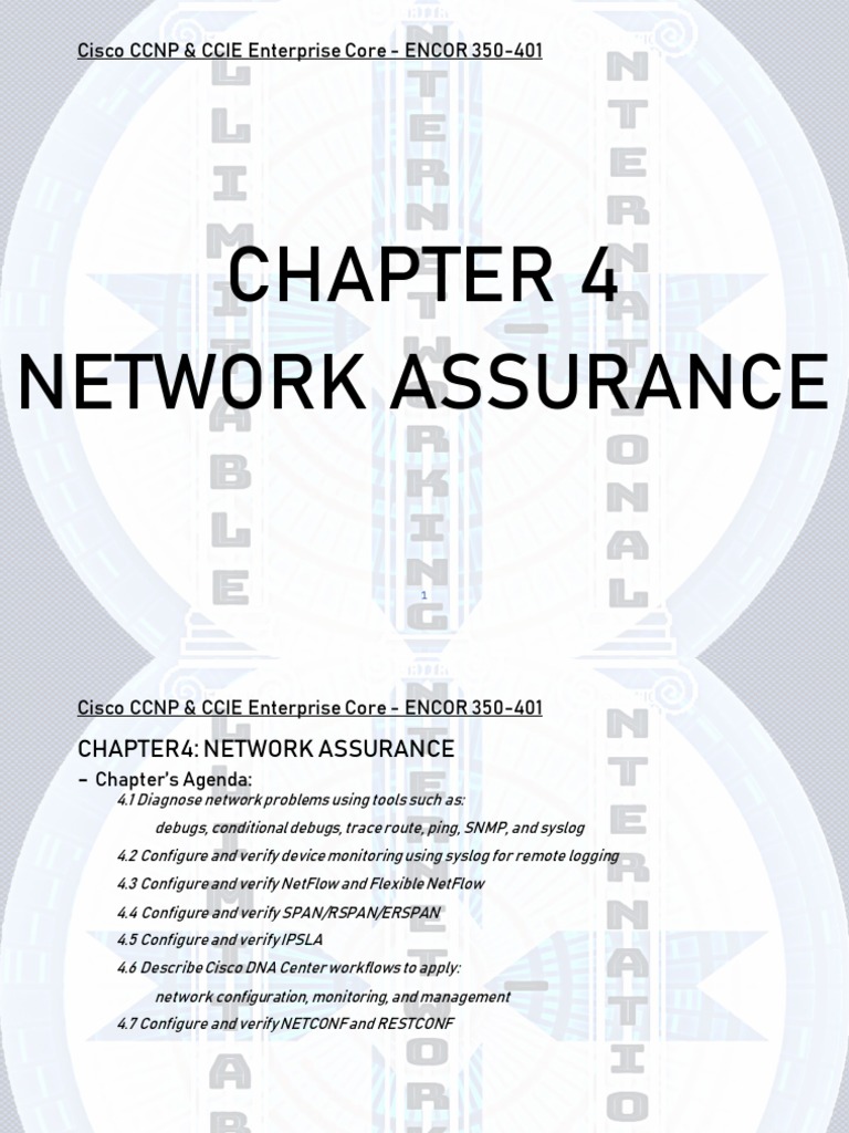 Chapter4 - Network Assurance | PDF | Computer Network | Computer Architecture