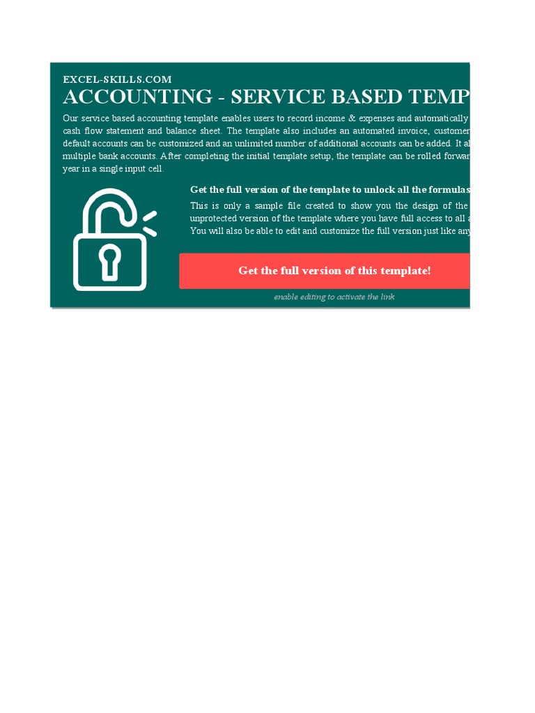 Accounting - Service Based Template | PDF | Invoice | Taxes