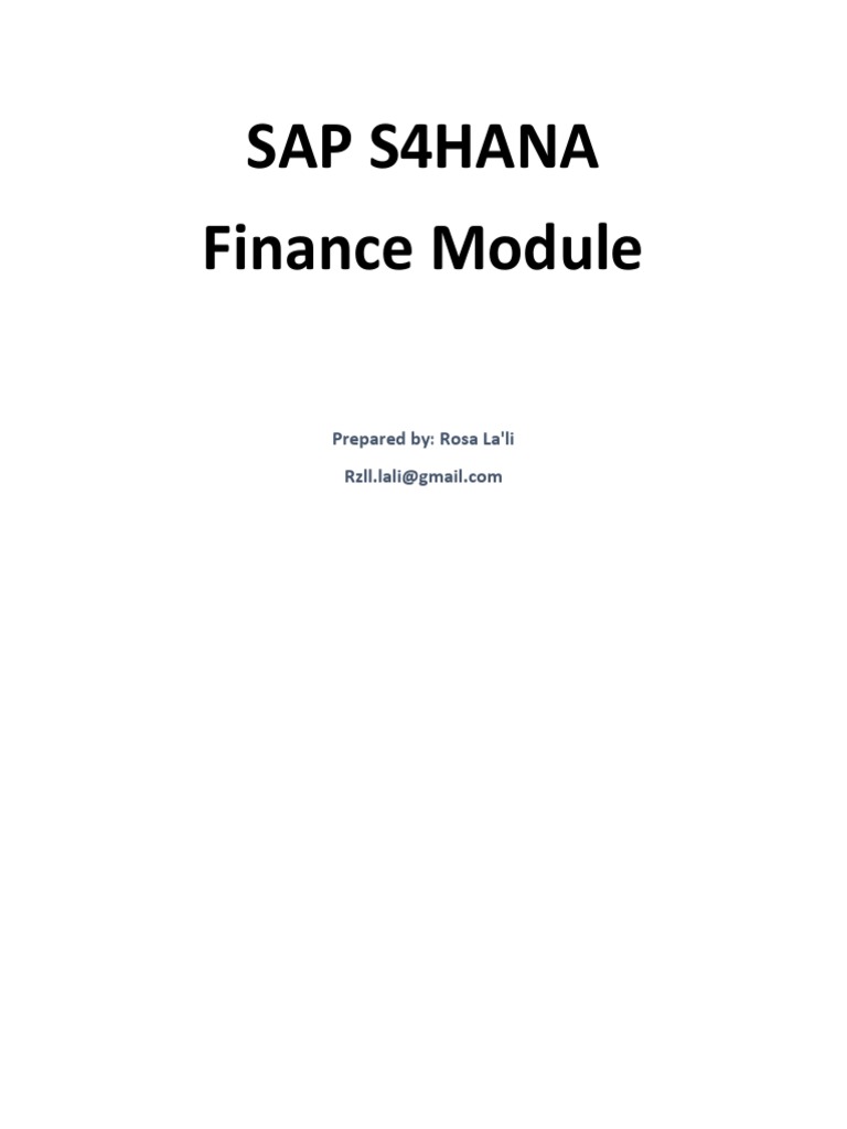 SAP S4HANA Finance Module Overview | PDF | Computing | Business