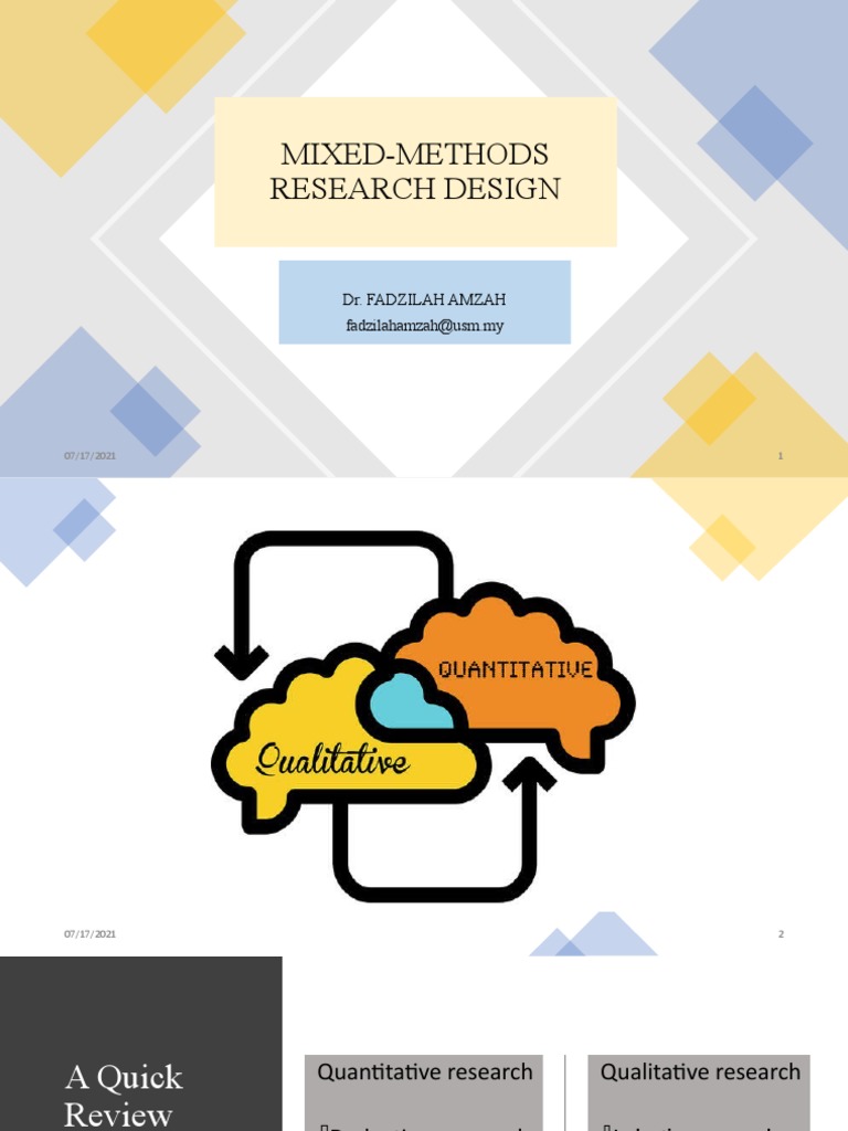 DR FA - L4 - Mixed-Method Research Design | PDF | Qualitative Research ...