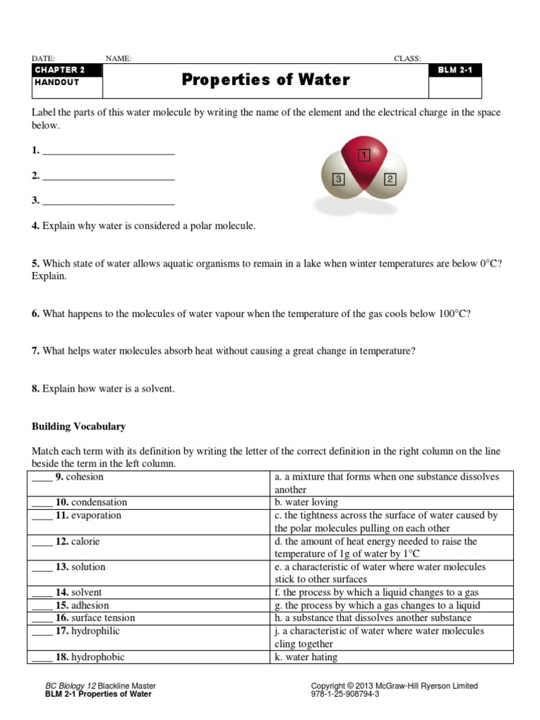 BLM 2 1 PropertiesWater | PDF | Properties Of Water | Water
