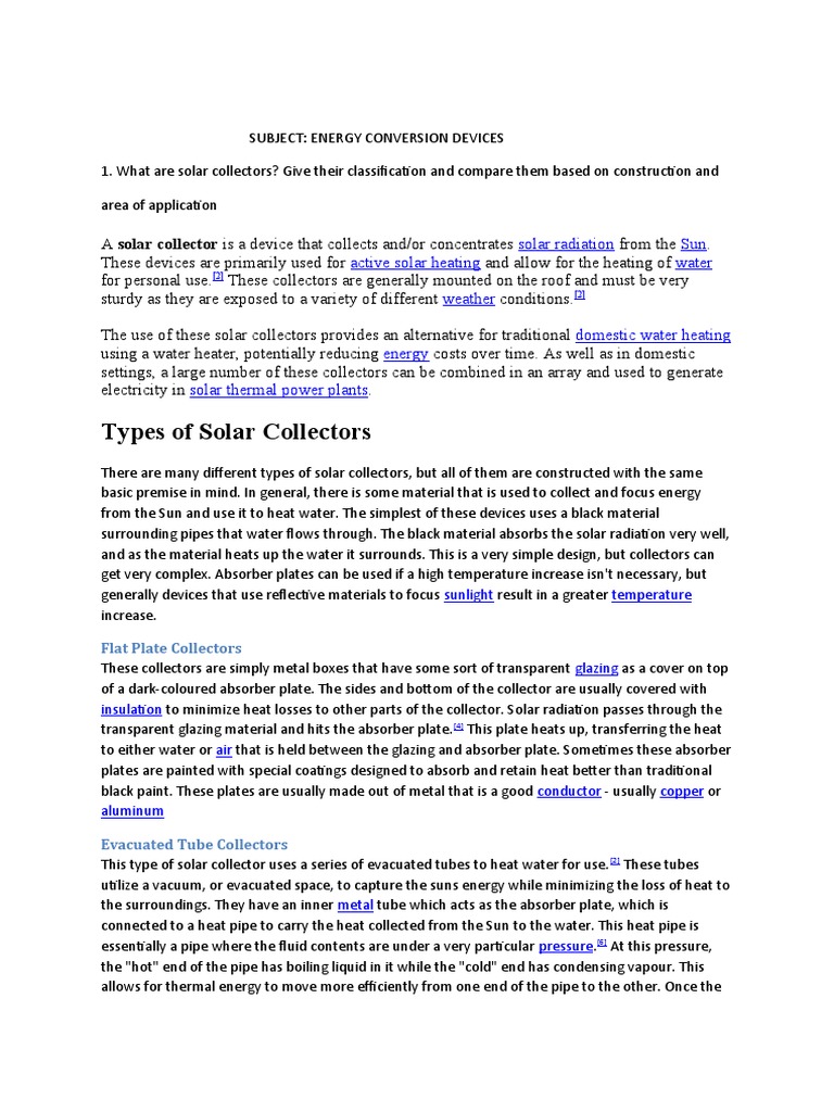 Energy Conversion Devices | PDF | Wind Turbine | Solar Energy