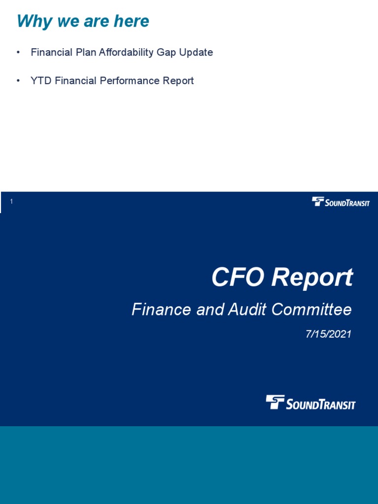 Sound Transit - CFO Report - July 15, 2021 | PDF | Consumer Price Index ...