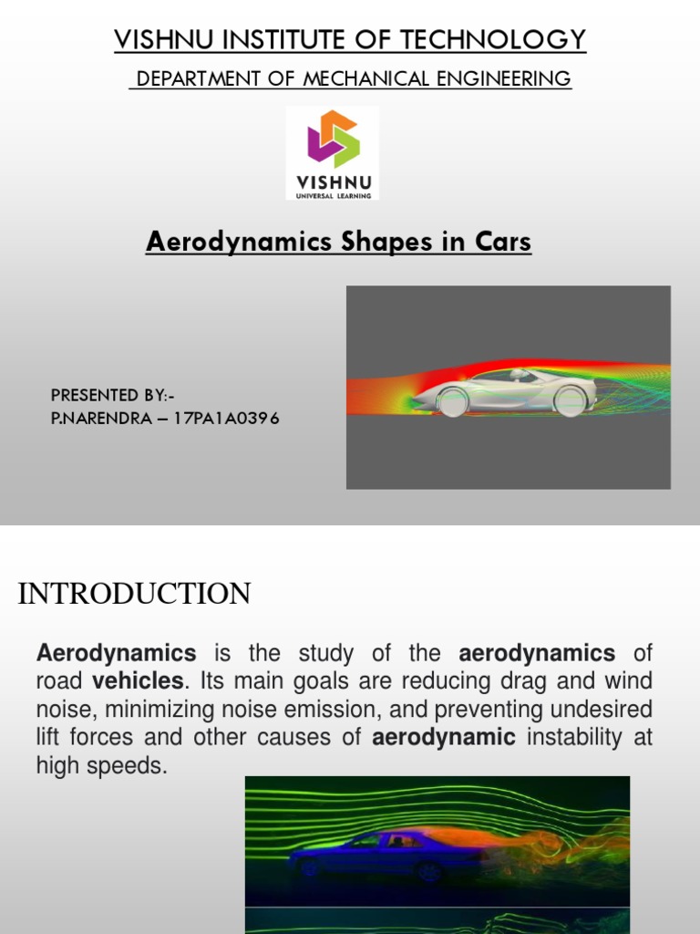 Aerodynamics Shapes in Cars | PDF