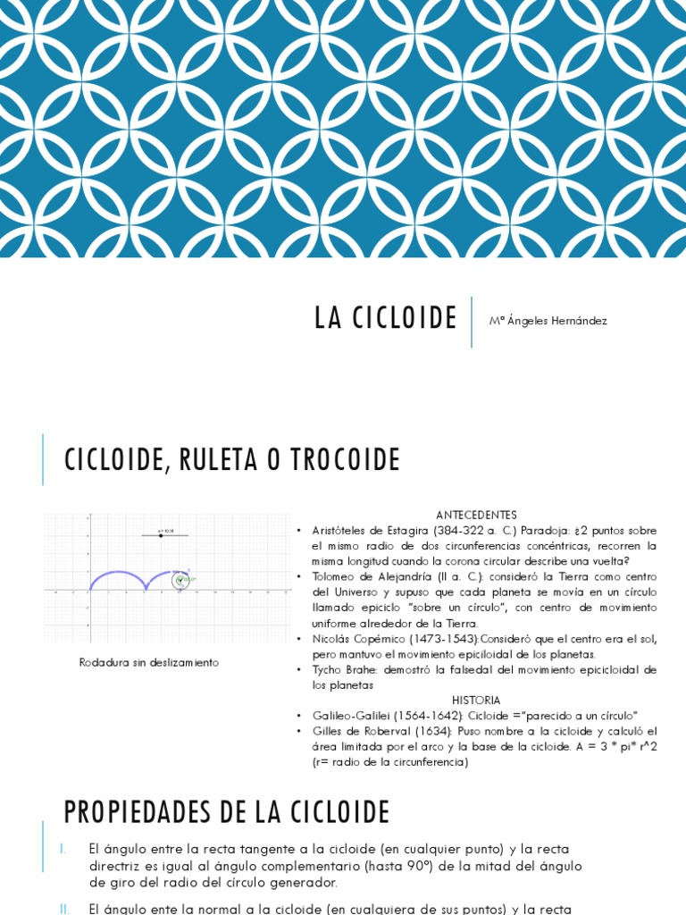 27-11-2019-Presentacion LA CICLOIDE | PDF | Curva | Geometría