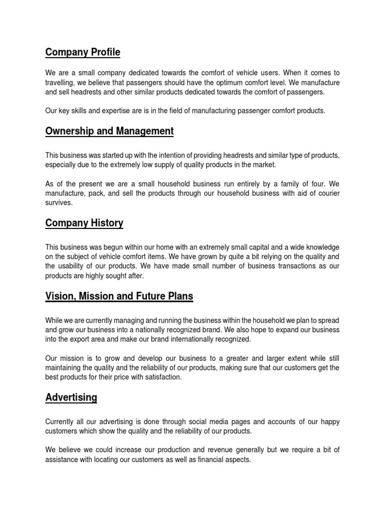 Company Profile PDF | Download Free PDF | Advertising | Brand