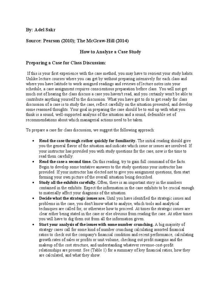 Analyzing Case Studies | PDF | Case Study | Business Process