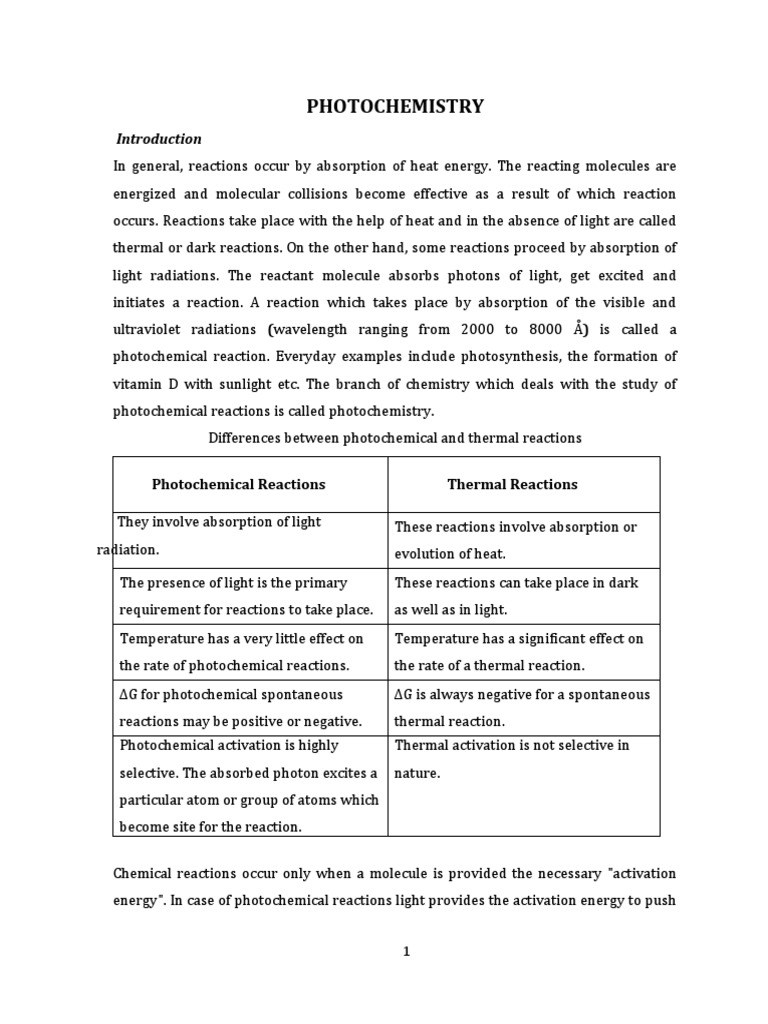 Photochemistry and Solar Energy | PDF | Photochemistry | Solar Cell