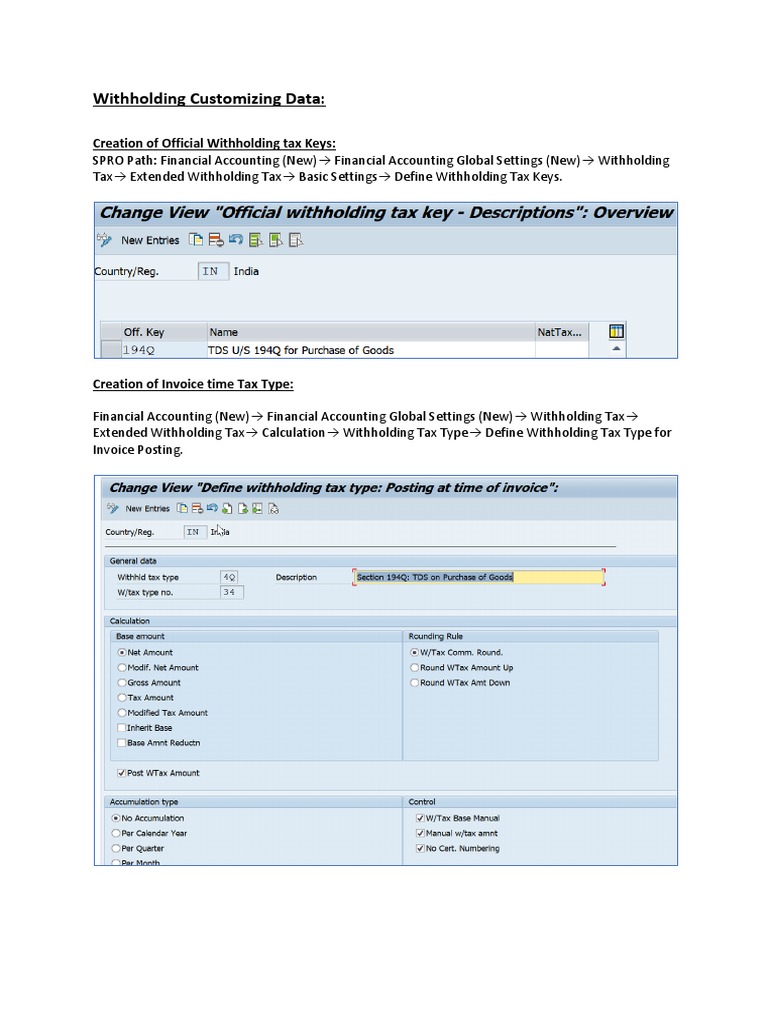 Withholding Tax Configuration Guide | PDF | Withholding Tax | Taxation