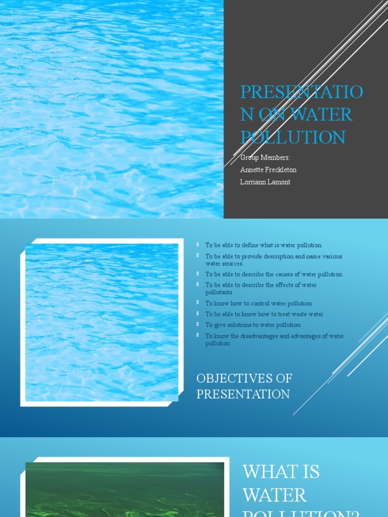Presentation On Water Pollution | PDF