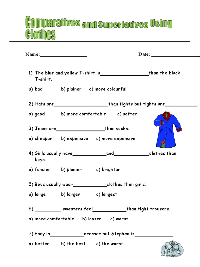 Comparative and Superlative Exam | PDF | Solar System | Planets