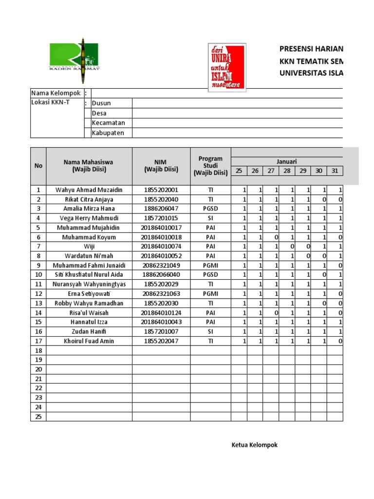 INSTRUMEN DAN FORMAT-FORMAT PENILAIAN KKN TEMATIK Untuk DPL Dan ...