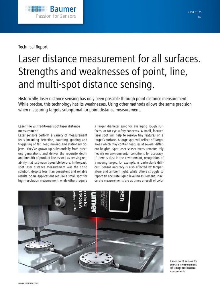 Baumer Laser Distance Sensors EN 20180101 TR | PDF | Laser | Sensor