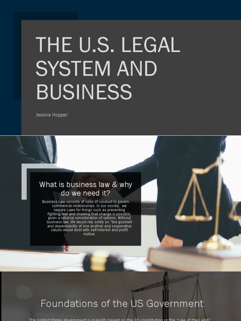 The U.S. Legal System and Business | PDF | Law Of The United States ...
