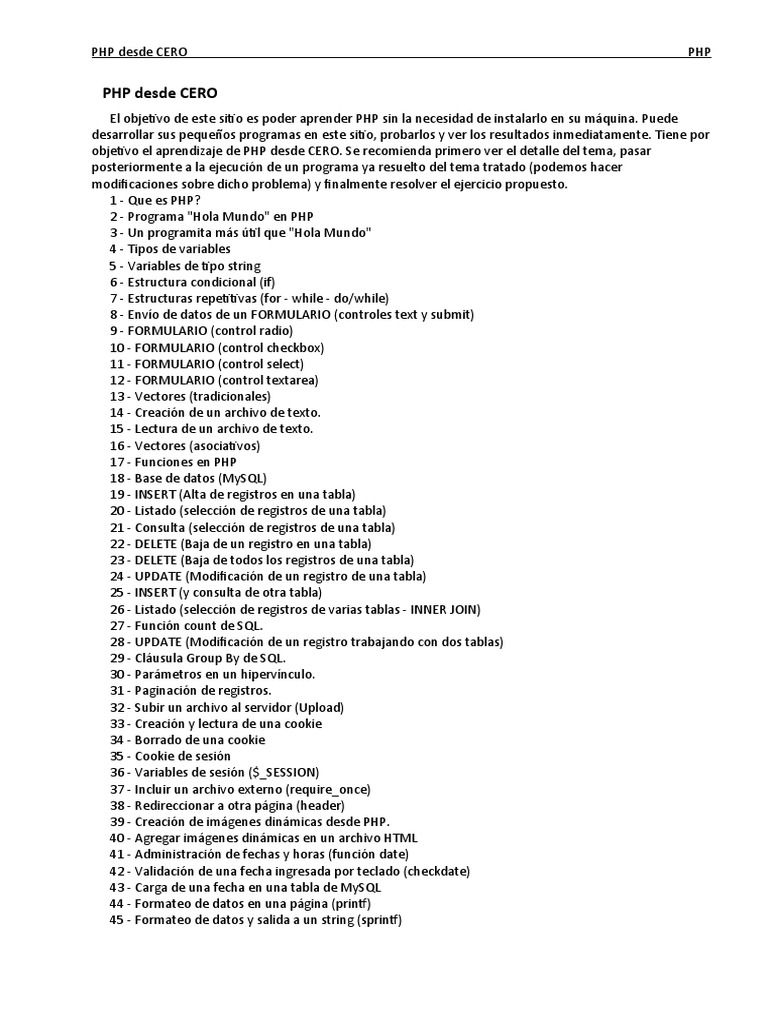 Curso de PHP - Phpya | PDF | Php | Redes