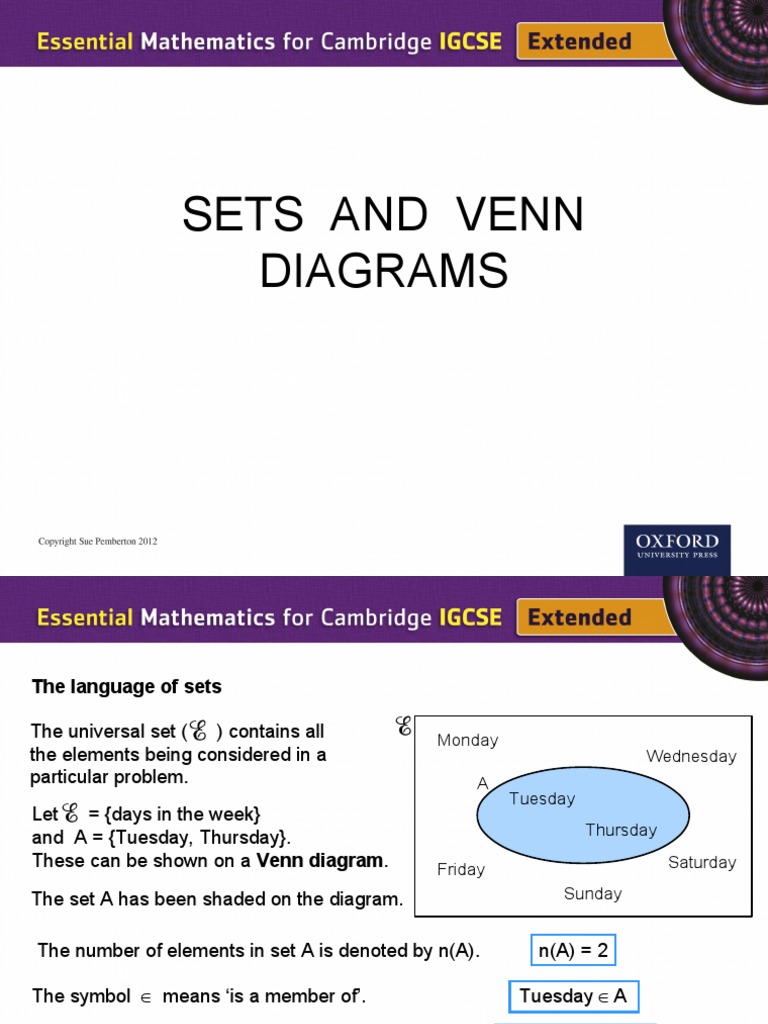 55-Sets & Venn Diagrams | PDF | Teaching Mathematics