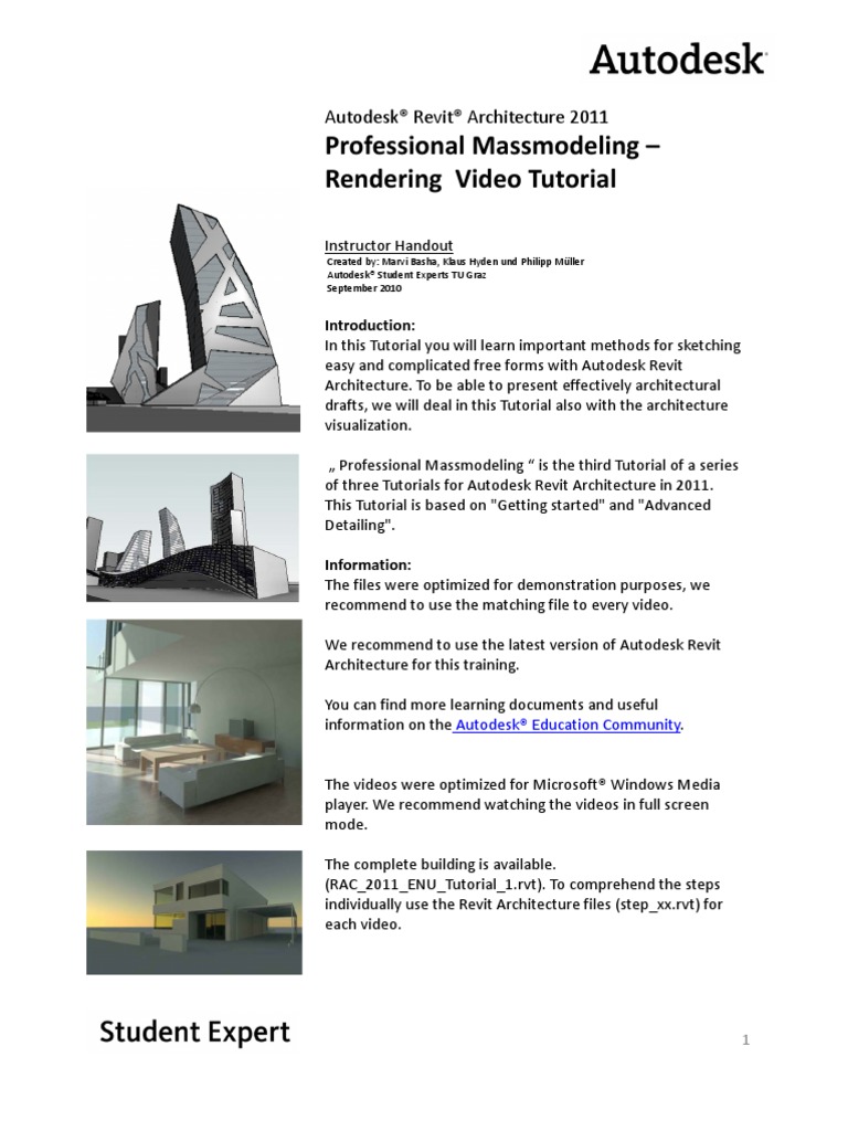 Professional Massmodeling - Rendering Video Tutorial: Autodesk® Revit ...