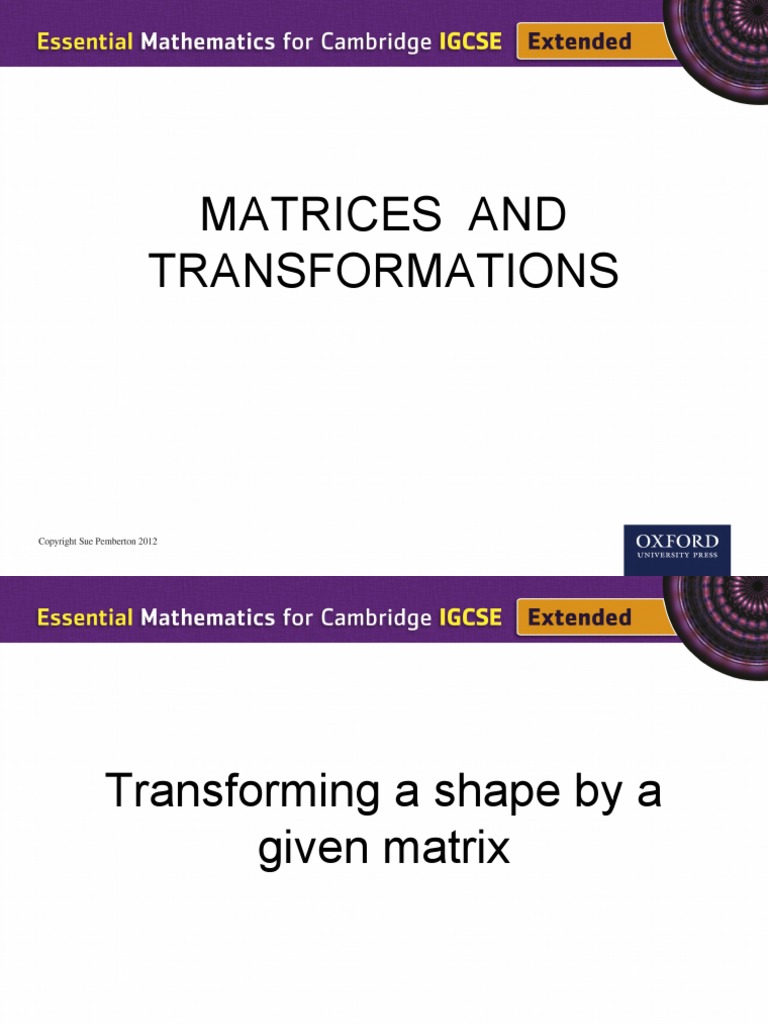 70-Matrices & Transformations | PDF | Rotation | Functional Analysis