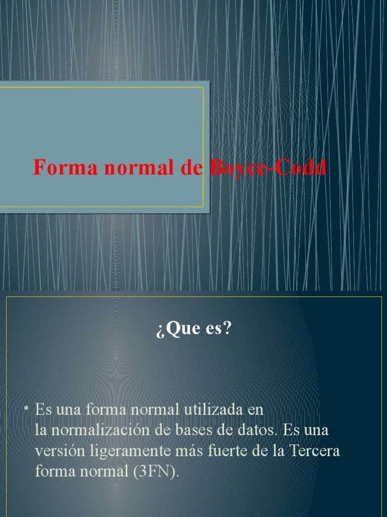 Forma Normal de Boyce-Codd | PDF | Bases de datos | Datos de computadora