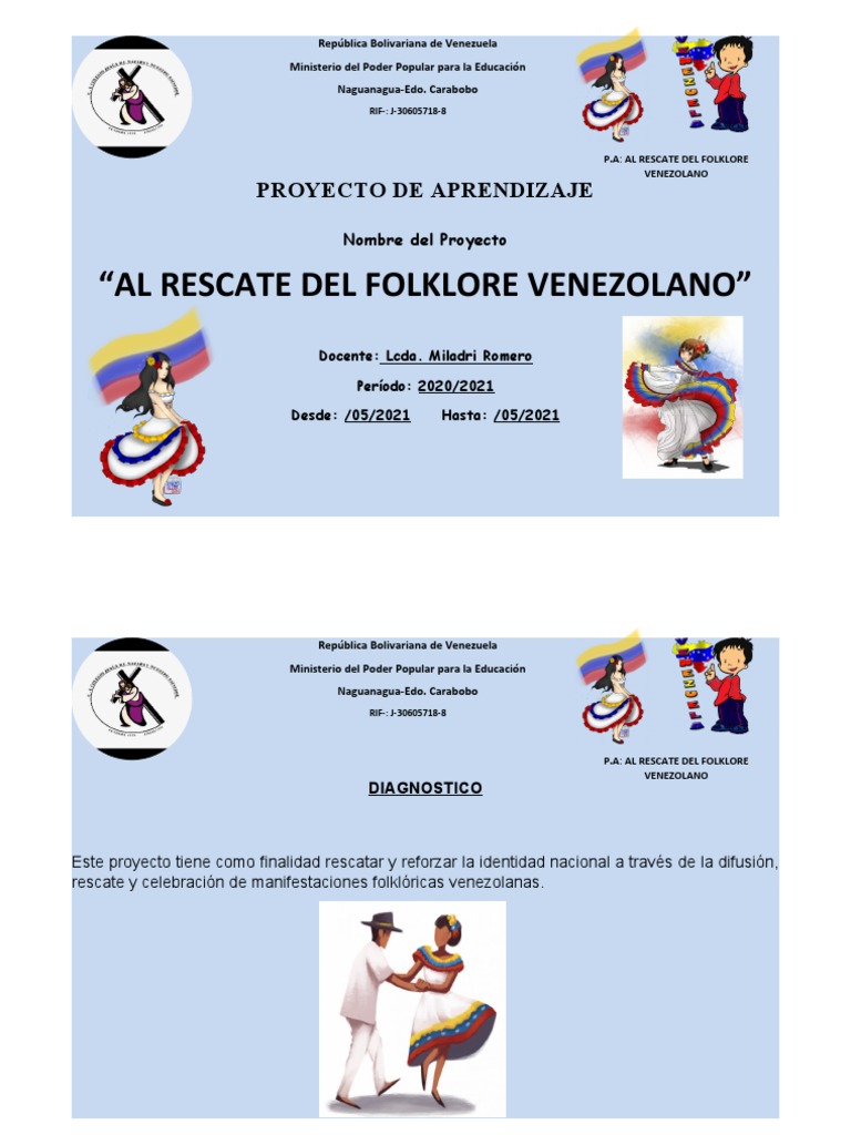 Proyecto Del Folklore | PDF | Venezuela | Folklore