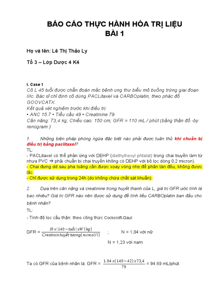 BCTH HTL Bài 1 - Ly | PDF