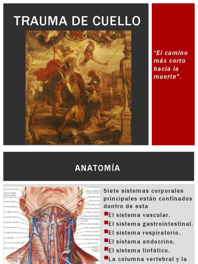 Trauma de Cuello: Evaluación y Lesiones | PDF | Lesión | Cuello