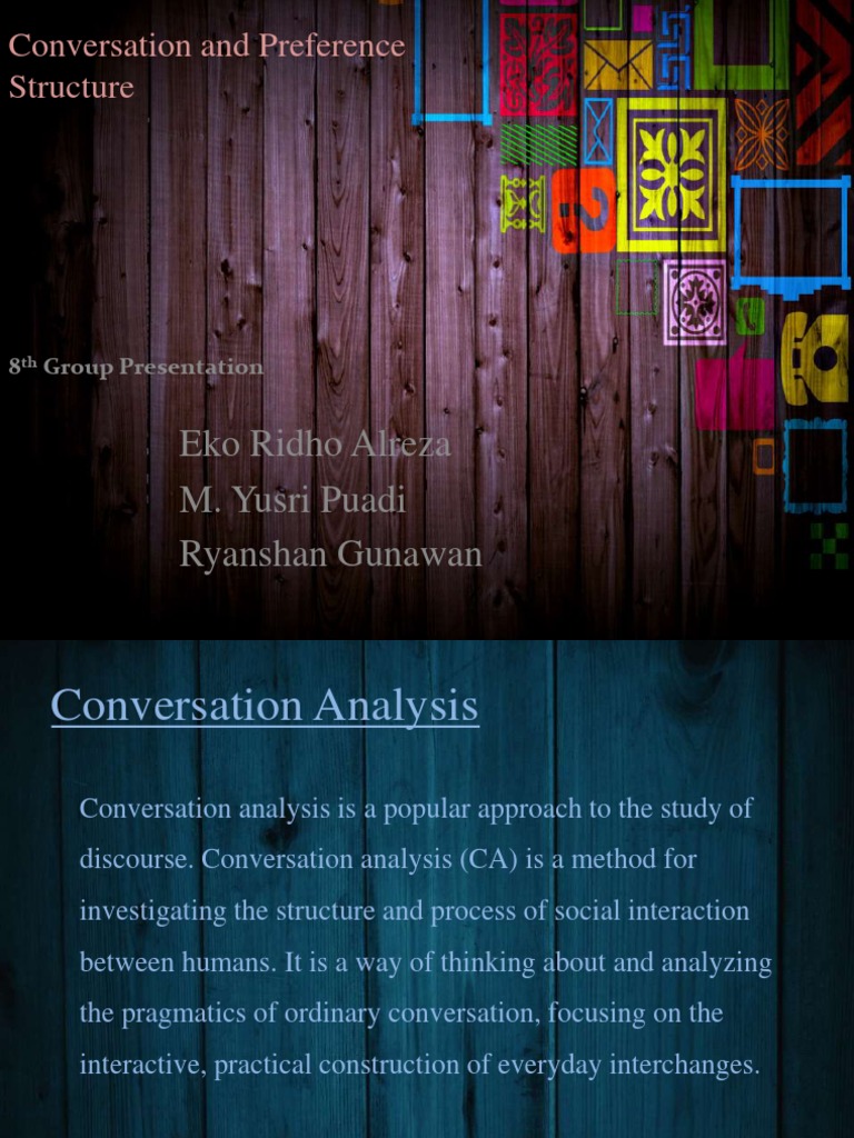 Pragmatics Conversation And Preference Structure Pdf Conversation Human Communication