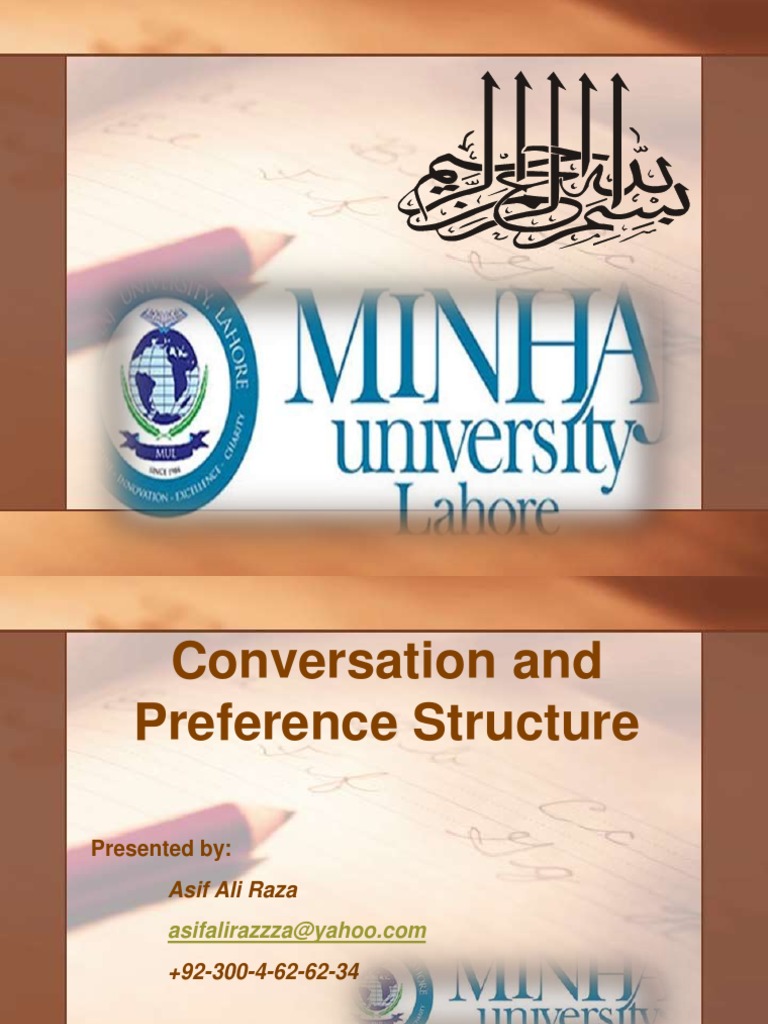 Conversation and Preference Structure | Download Free PDF ...