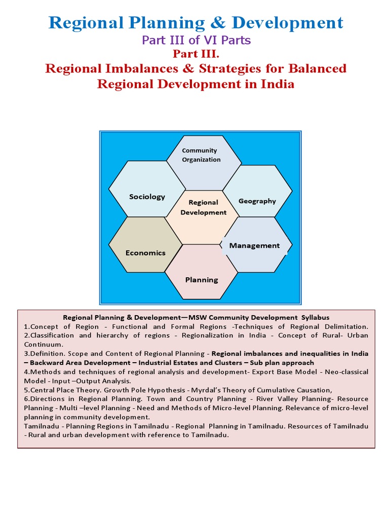 Regional Planning & Development: Regional Imbalances & Strategies For ...