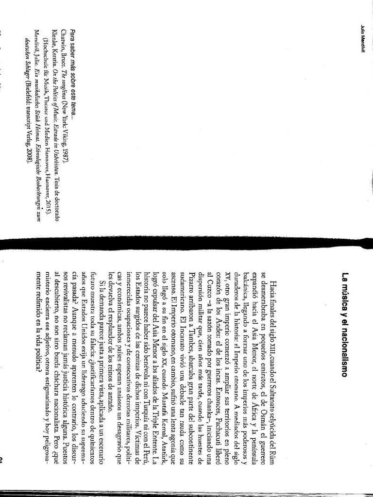 J. Mendivil - Música y Nacionalismo | PDF