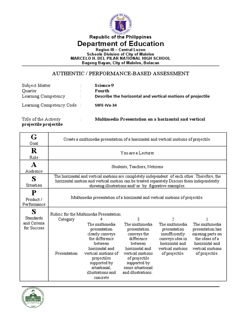 G R A S P S: Department of Education | Download Free PDF | Multimedia ...