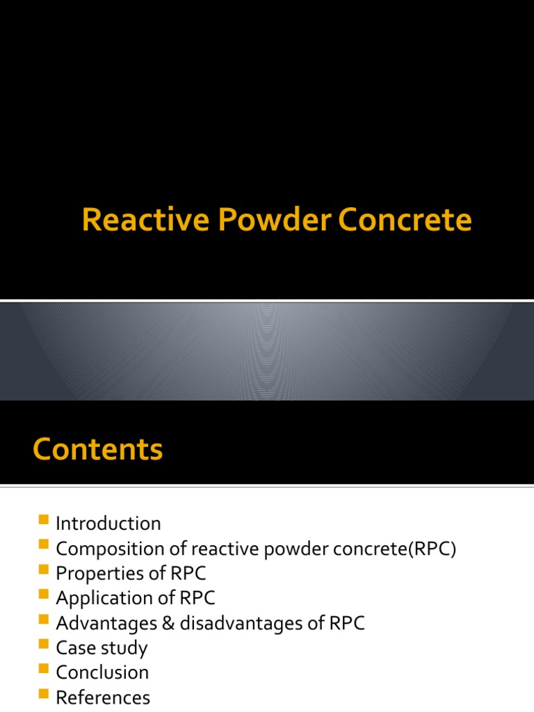 Reactive Powder Concrete | PDF | Strength Of Materials | Concrete
