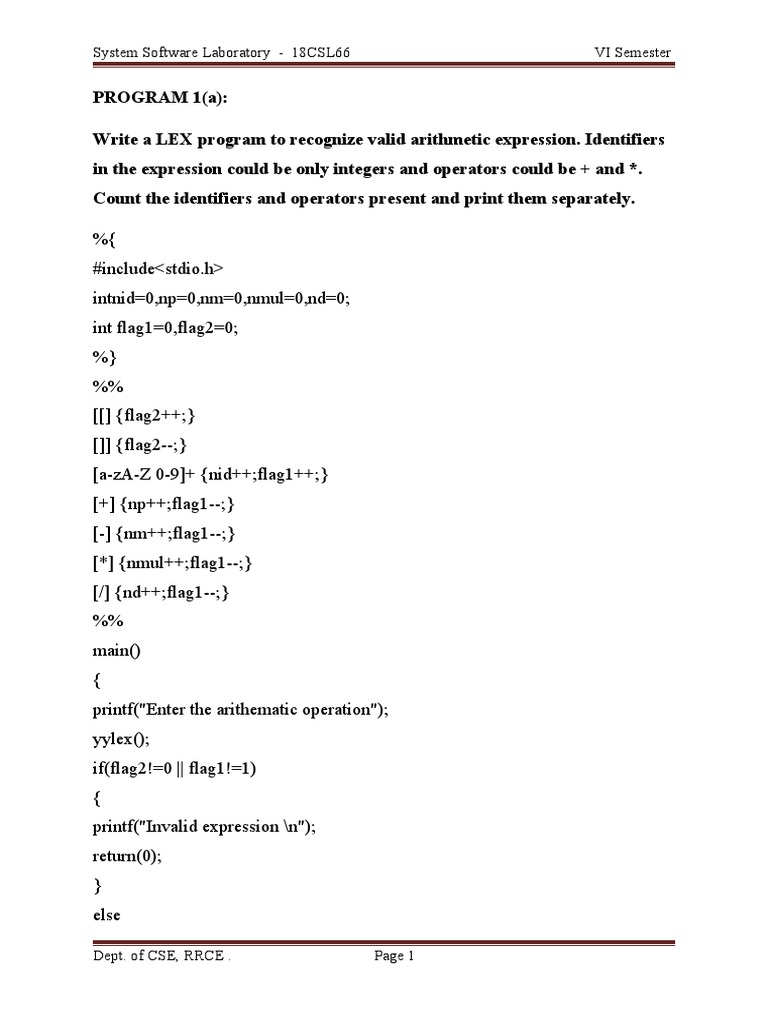 System Software Manual | PDF | Parsing | Computer Science