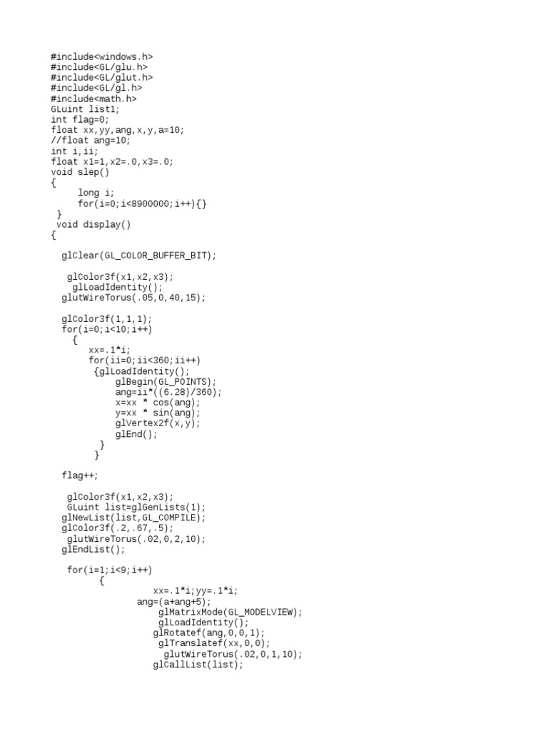 Solar System Computer Graphics Mini Project With Source Code | PDF