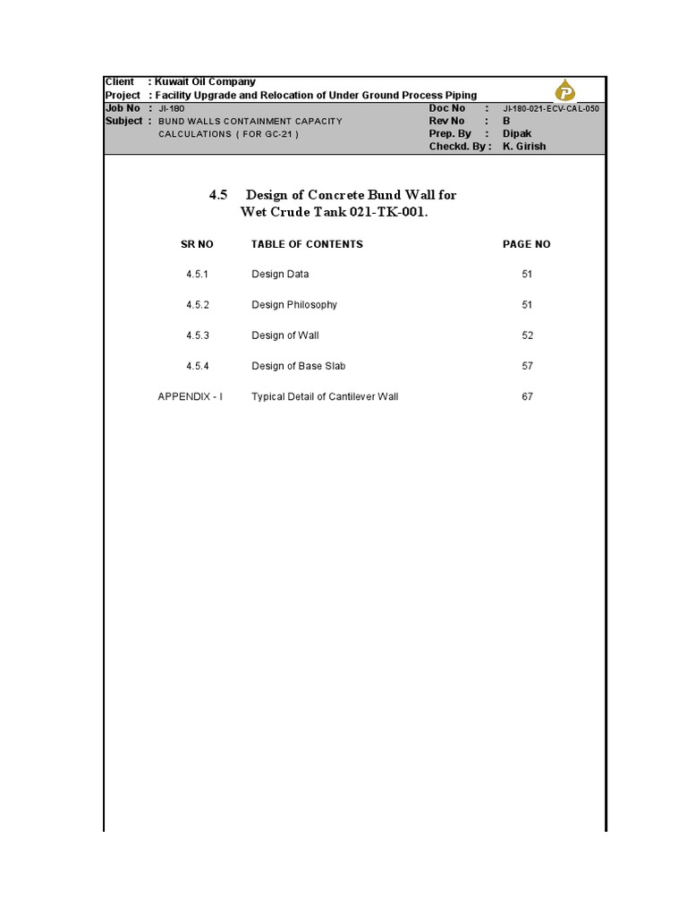 Wet Crude Tank Corrected | PDF | Strength Of Materials | Geotechnical ...