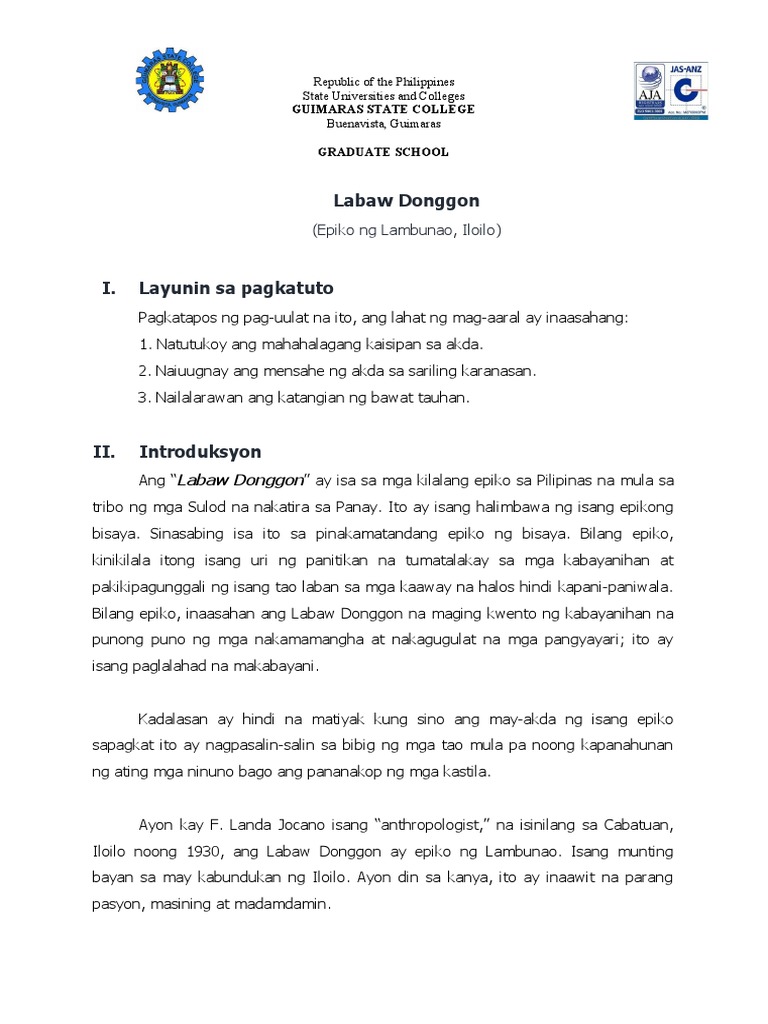 Labaw Donggon Tupan | PDF