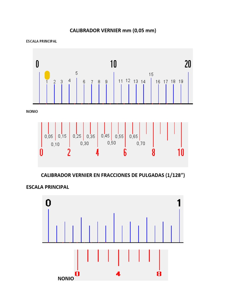 Ejercicios-Calibrador - Vernier | PDF