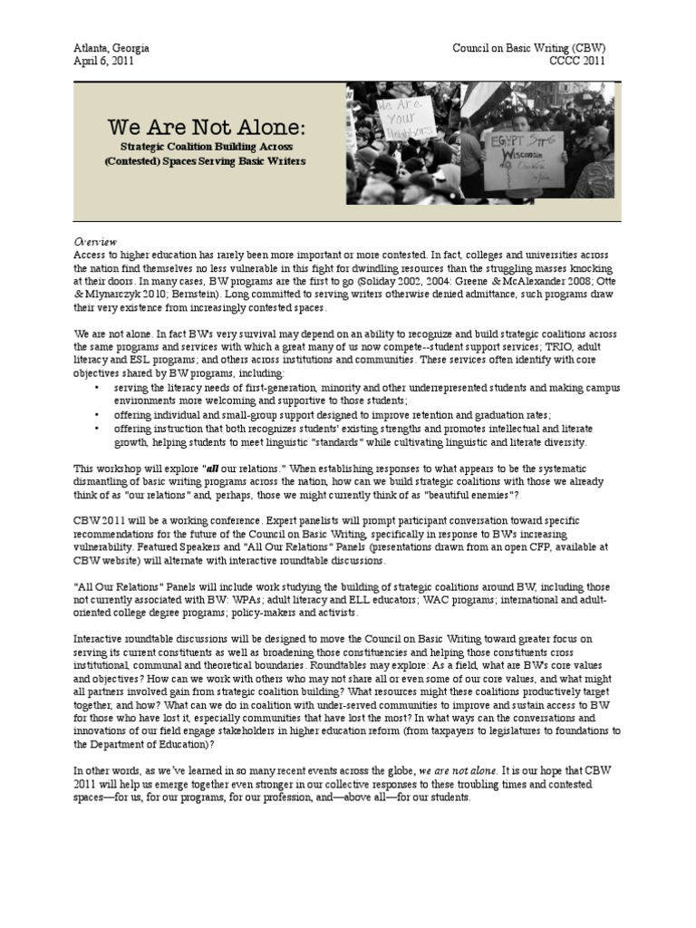 We Are Not Alone:: Strategic Coalition Building Across (Contested ...