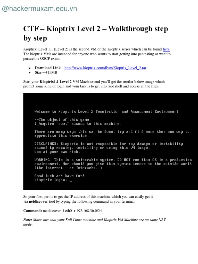 CTF - Kioptrix Level 2 - Walkthrough Step by Step: @hackermuxam - Edu.vn | PDF | Computer ...