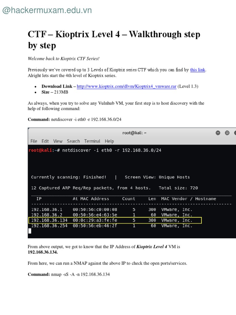 CTF - Kioptrix Level 4 - Walkthrough Step by Step: @hackermuxam - Edu.vn | PDF | Superuser ...