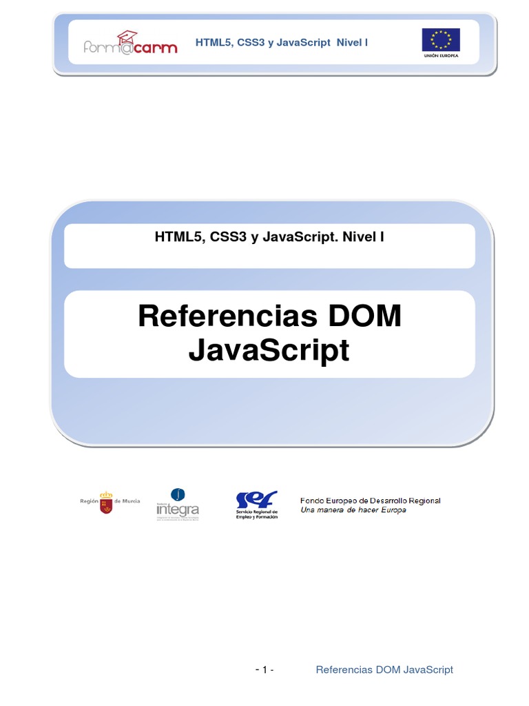 00.referencias DOM Javascript | PDF | Modelo de objeto de documento | HTML
