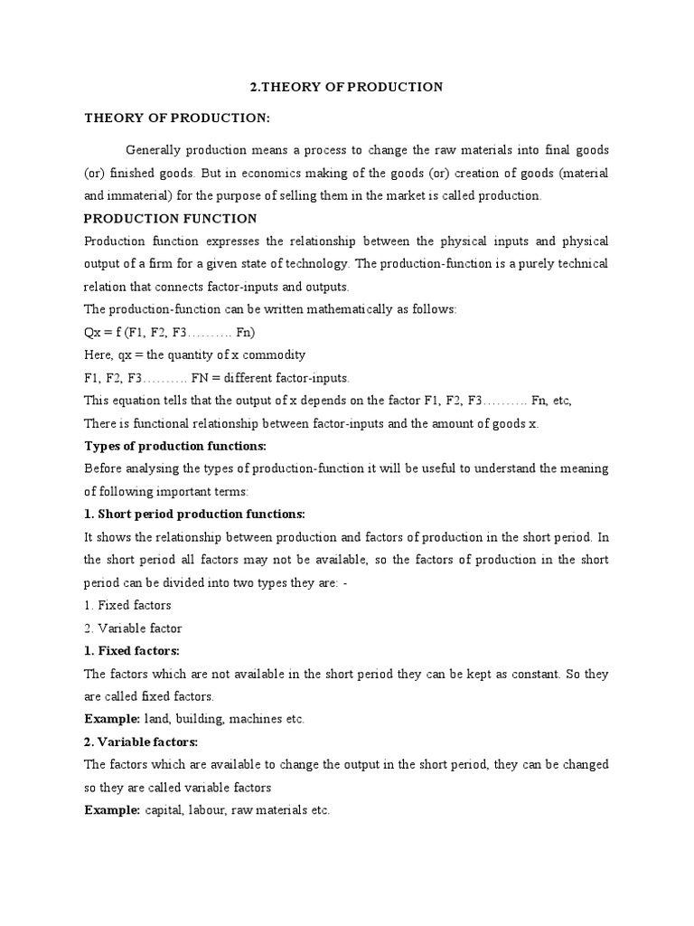 Economics | PDF | Production Function | Economics
