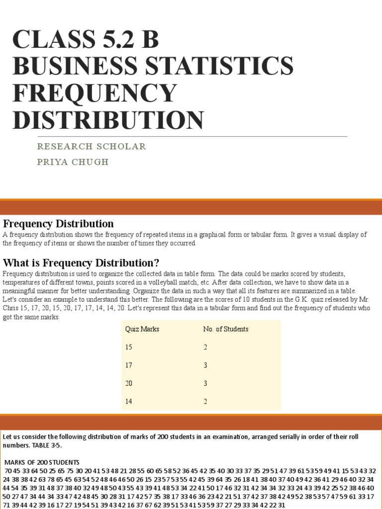 Frequency Distribution and Charts and Graphs | PDF | Infographics | Chart