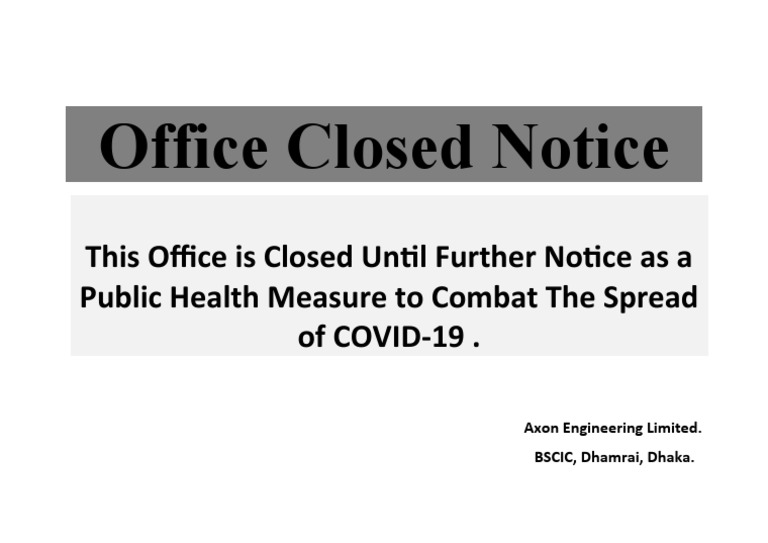 Office Closed Notice | PDF